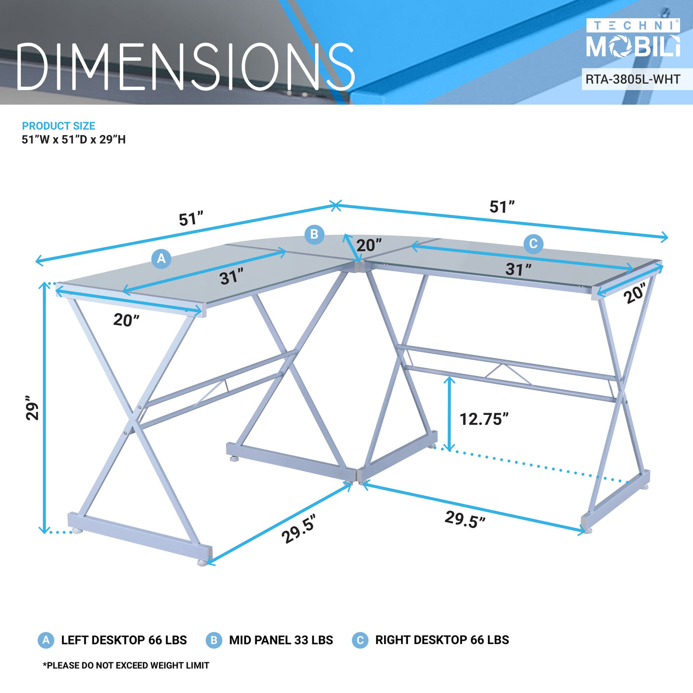 Techni Sport Rigel Gaming Desk — Shopango.com